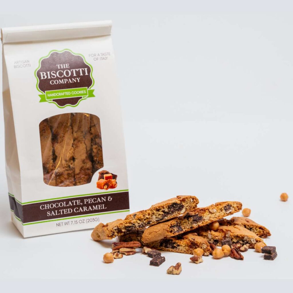 Chocolate Pecan & Salted Caramel Biscotti | The Biscotti Company